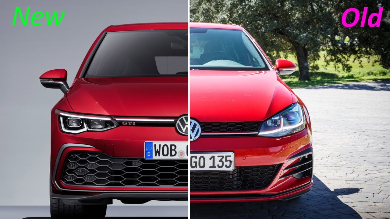 New 2021 Volkswagen Golf GTI Mk8 Vs. Old 2018 Volkswagen Golf GTI Mk7 ...