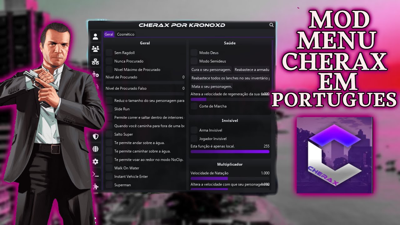 MOD MENU CHERAX AGORA TEM TRADUÇAO PARA O PORTUGUES (PT/BR)😮 - GTA V ...