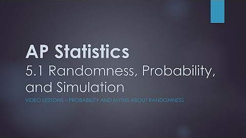 AP Statistics - Chapter 5 - Probability - What are the Chances? - YouTube