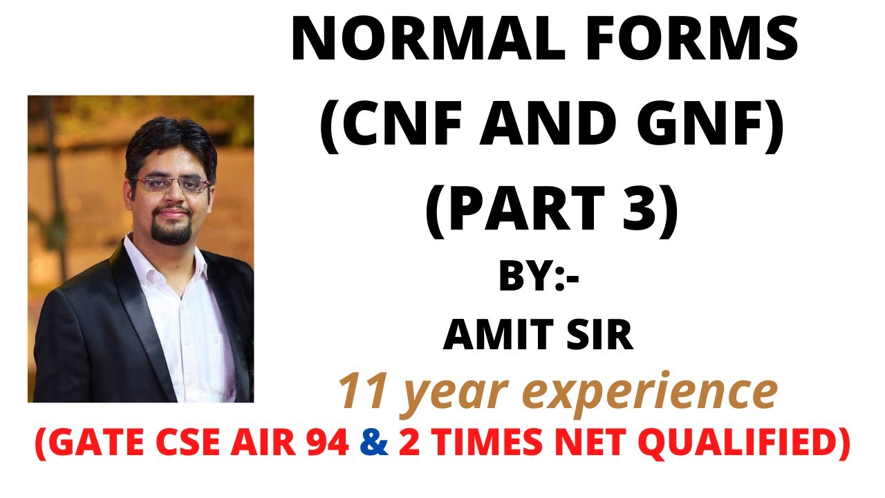 normal forms (CNF AND GNF) PART 3 - YouTube