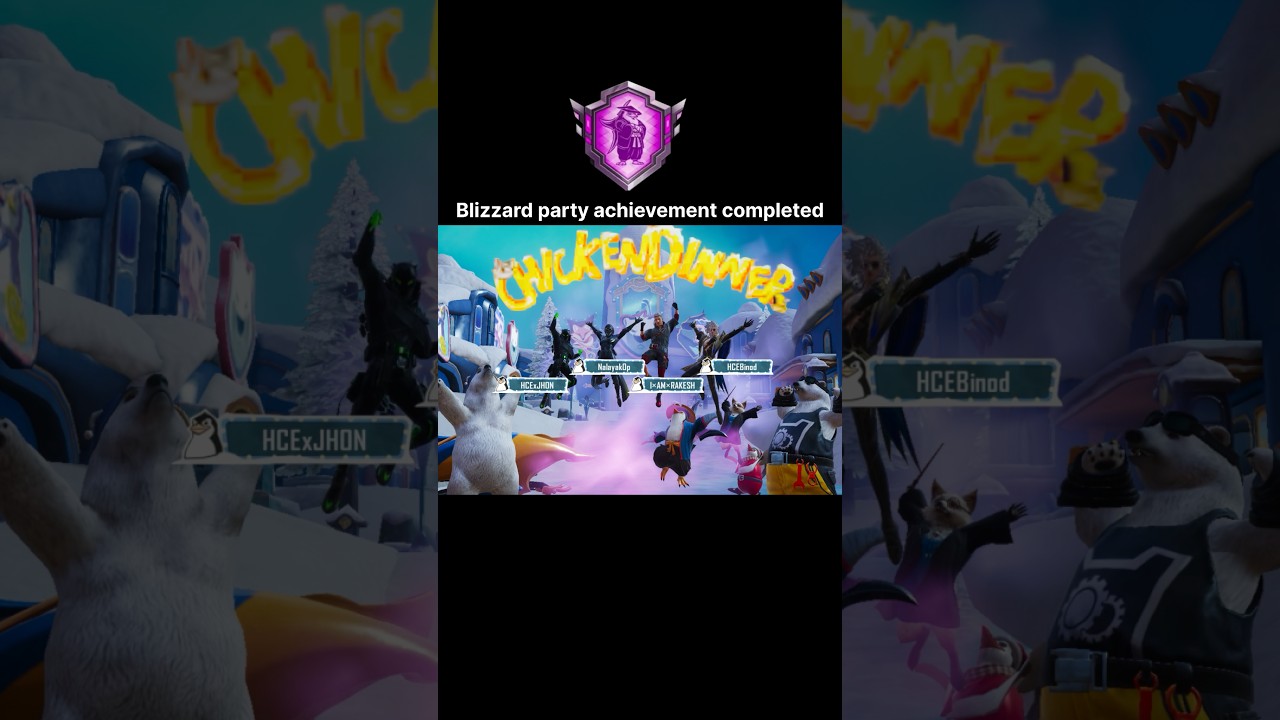 Blizzard party achievement | BGMI #bgmi #bgmishorts #bgmireels # ...