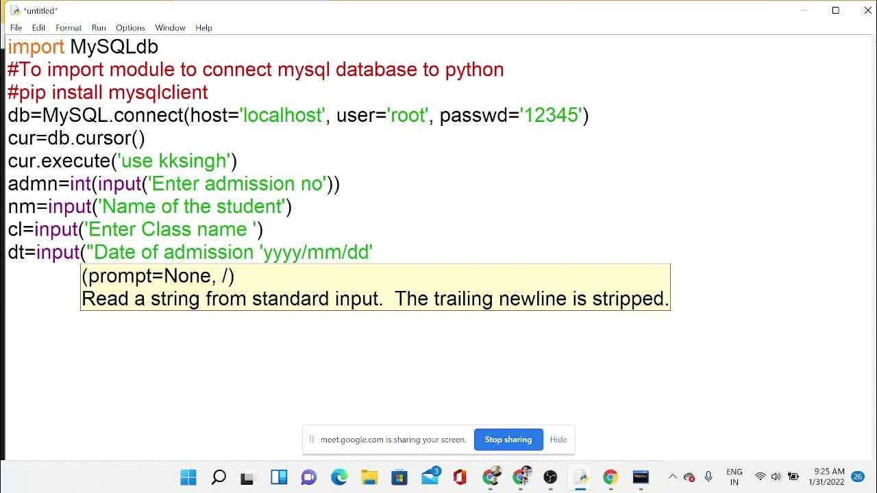Connectivity between MySQL and Python - YouTube