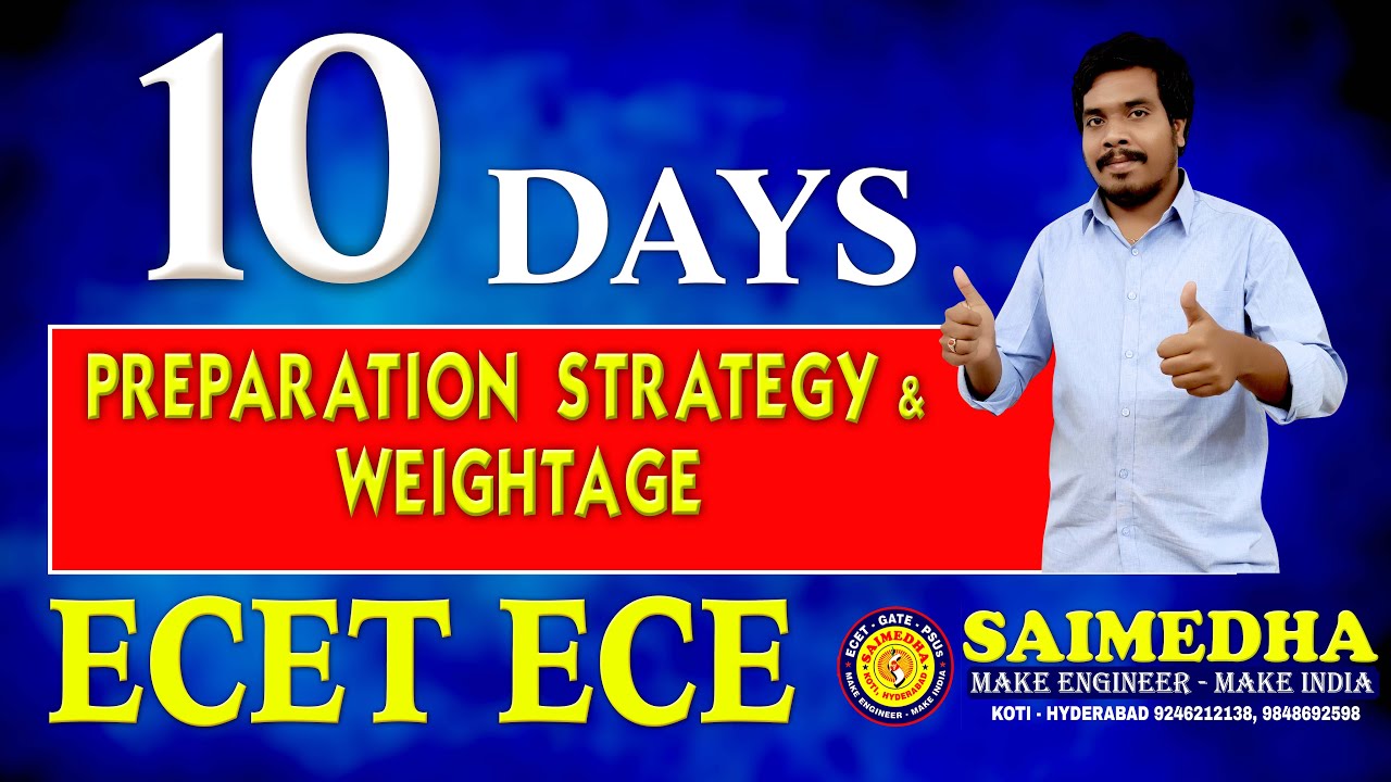 10 days Preparation Strategy For ECET 2022 || ECE || SAIMEDHA KOTI - HYD - YouTube