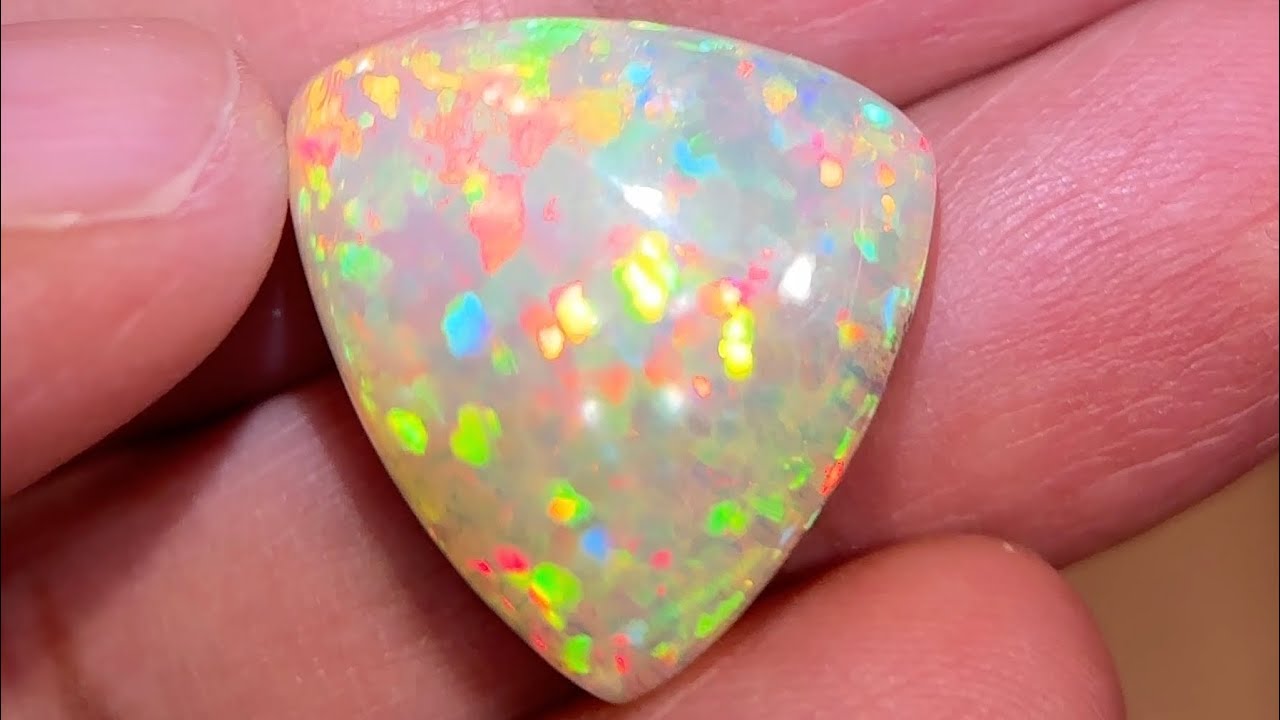 16.49ct Extremely Vivid Honeycomb Pattern Ethiopian Welo Opal ...
