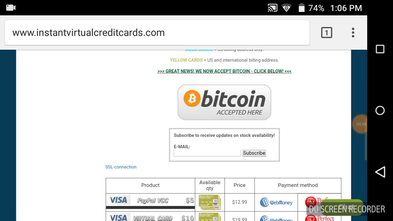 How to Buy Visa Virtual Card With Bitcoin - YouTube