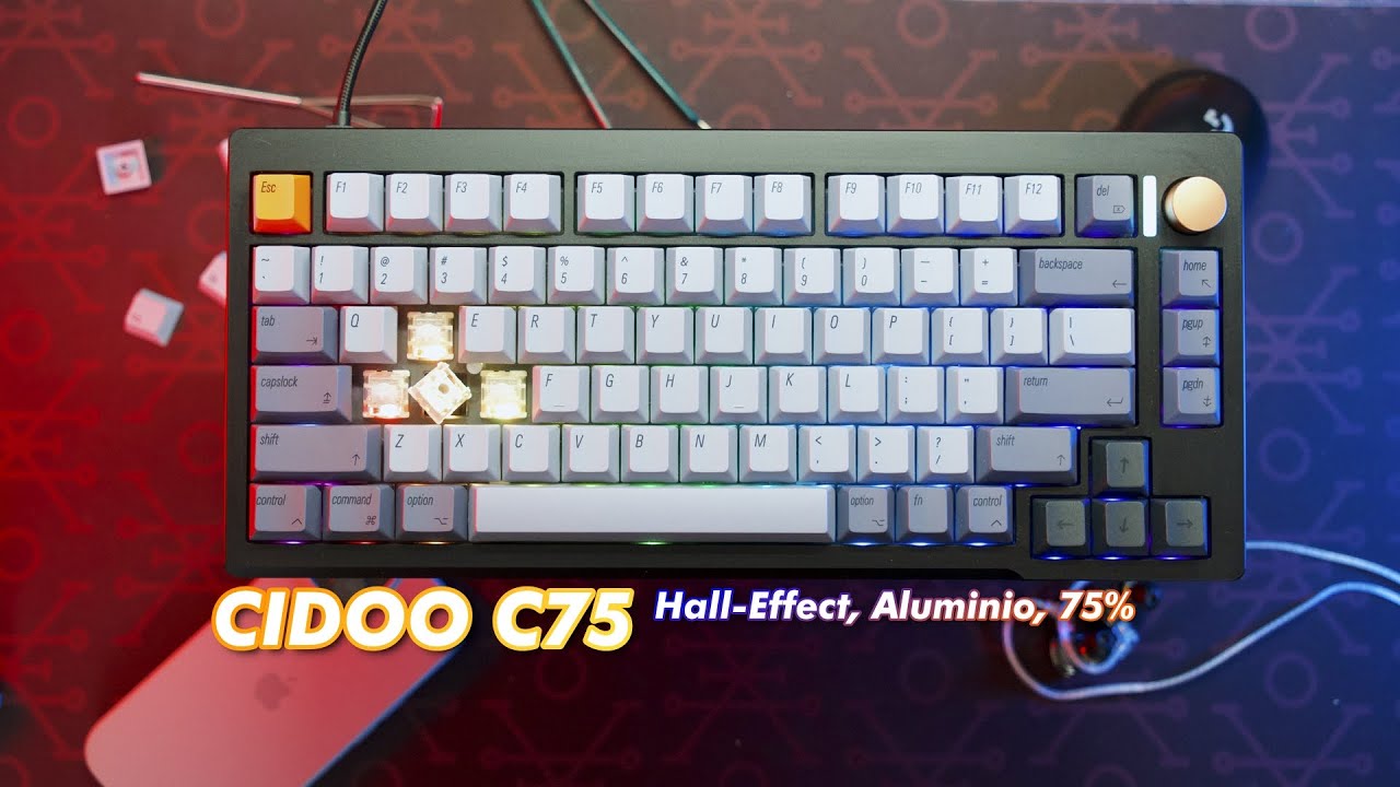 CIDOO C75: Un teclado PREMIUM 75% con Efecto Hall! - YouTube