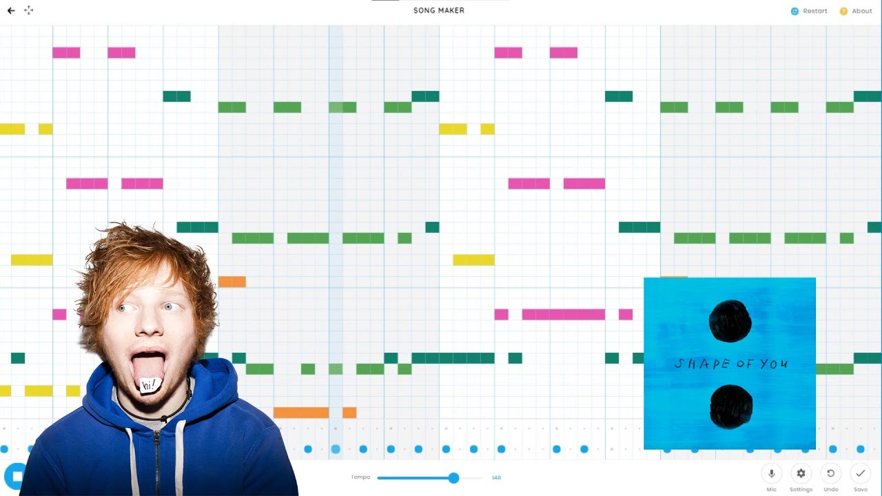 Ed Sheeran - Shape Of You - Chrome Music Lab (Link In Desk) - YouTube