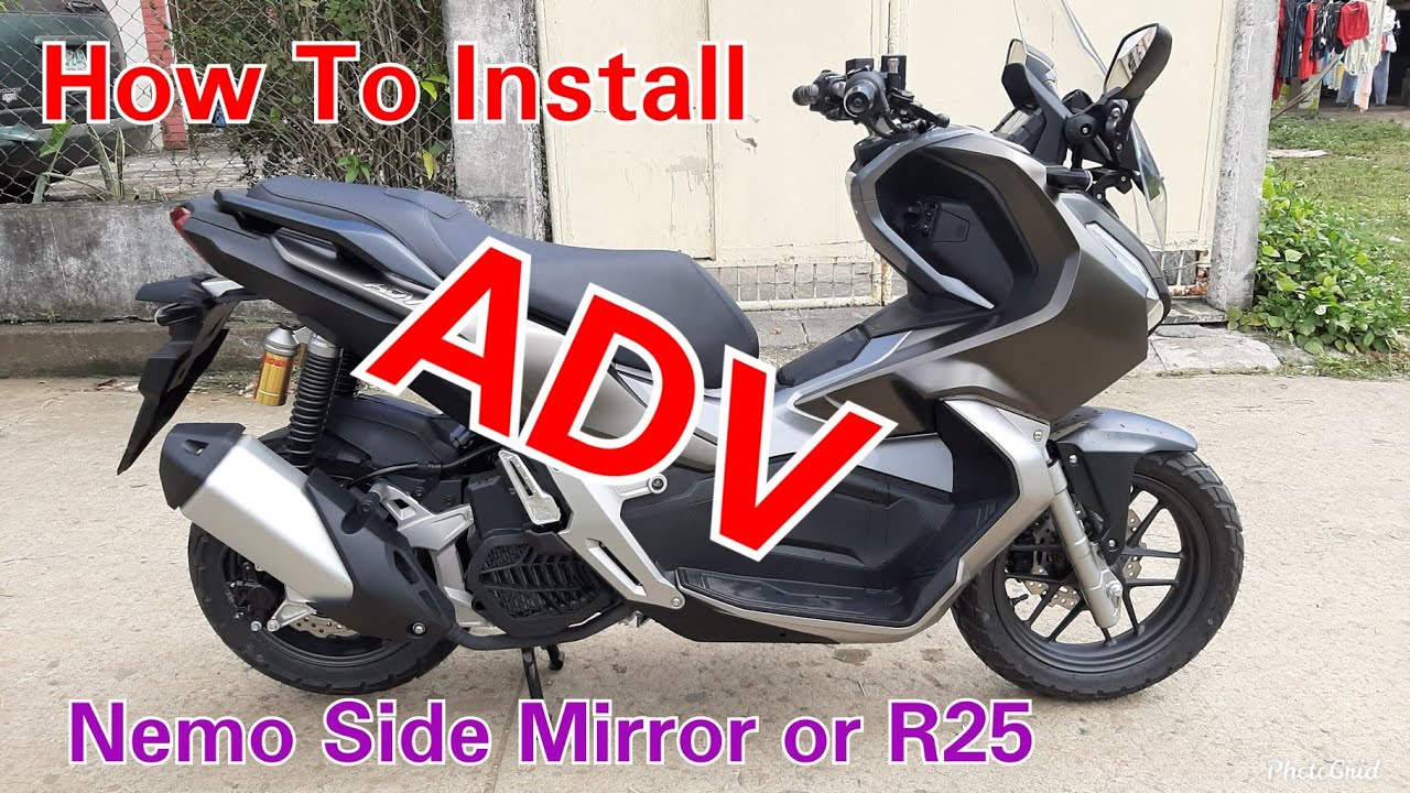 R25 OR NEMO SIDE MIRROR FOR HONDA ADV 150 2022 - YouTube