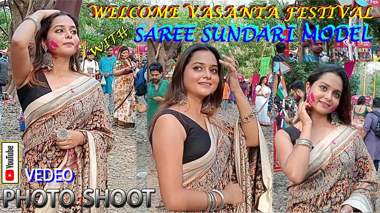 WELCOME VASANTA FESTIVAL WITH SAREE SUNDARI MODEL VIDEO PHOTOSHOOT# ...