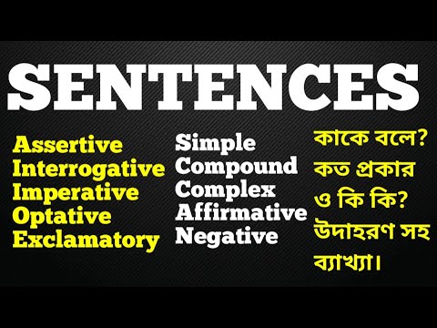 Sentence | Types of Sentence | Kinds of Sentences | Sentence kake bole ...