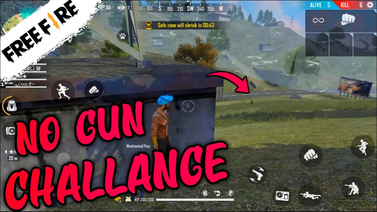WE DID NO GUN CHALLENGE IN THE END IN FREE FIRE LIVE - YouTube