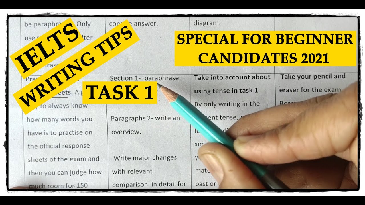 IELTS WRITING TIPS FOR TASK 1 - BEST FOR BEGINNER 2021 - YouTube