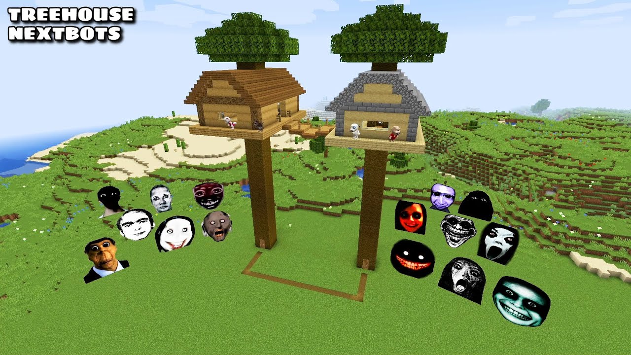SURVIVAL TREE HOUSE PART 5 WITH 100 NEXTBOTS in Minecraft - Gameplay ...
