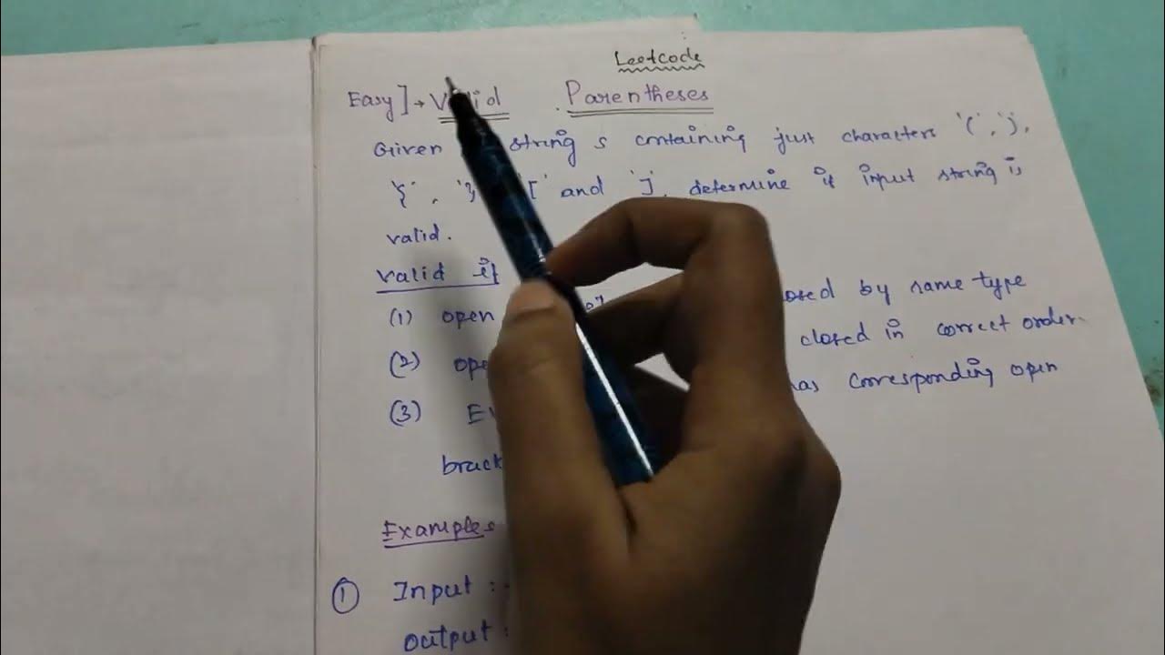 Solving valid parentheses problem in python| Easy tamil tutorial - YouTube