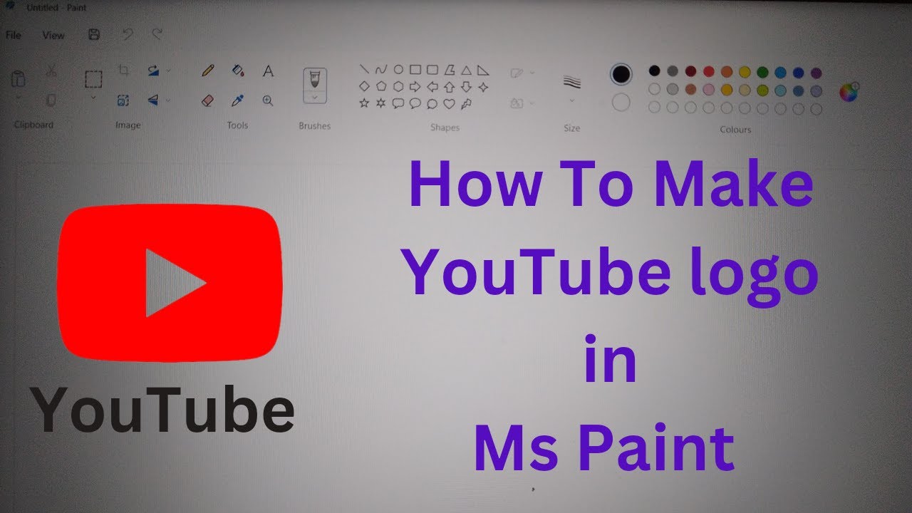 How To Make YouTube logo in MS Paint - YouTube