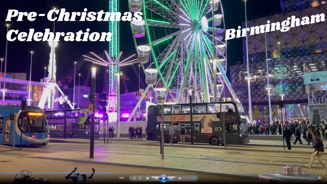 Pre-Christmas Celebration in Birmingham City - YouTube