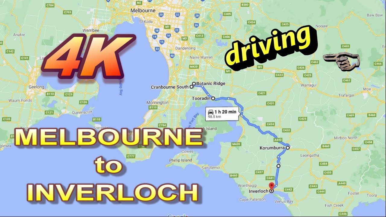 4K DASH CAM AUSTRALIA, VICTORIA. Real time drive from MELBOURNE to ...
