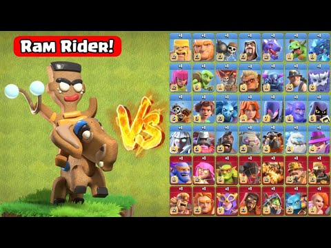 New Ram Rider vs Every Troop - Clash of Clans - YouTube