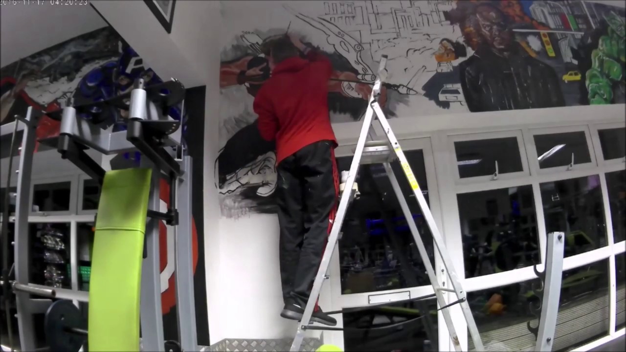 HULK GYM MURAL (HAWKEYE & NICKFURY) 100+ hours - YouTube