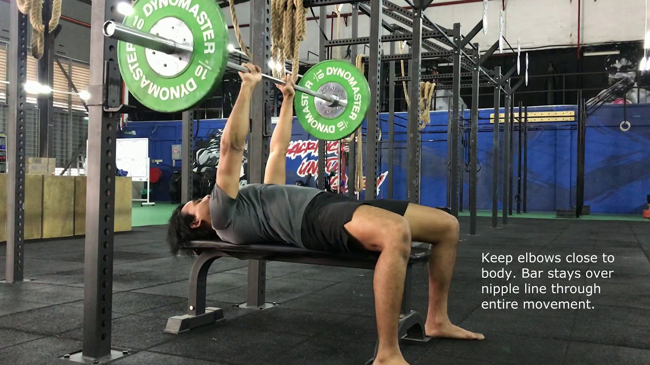 Barbell Close Grip Bench Press (CGBP) - YouTube