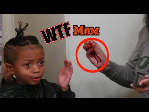 Haircut prank! mom cuts ear and son freaks out!🔥 - YouTube