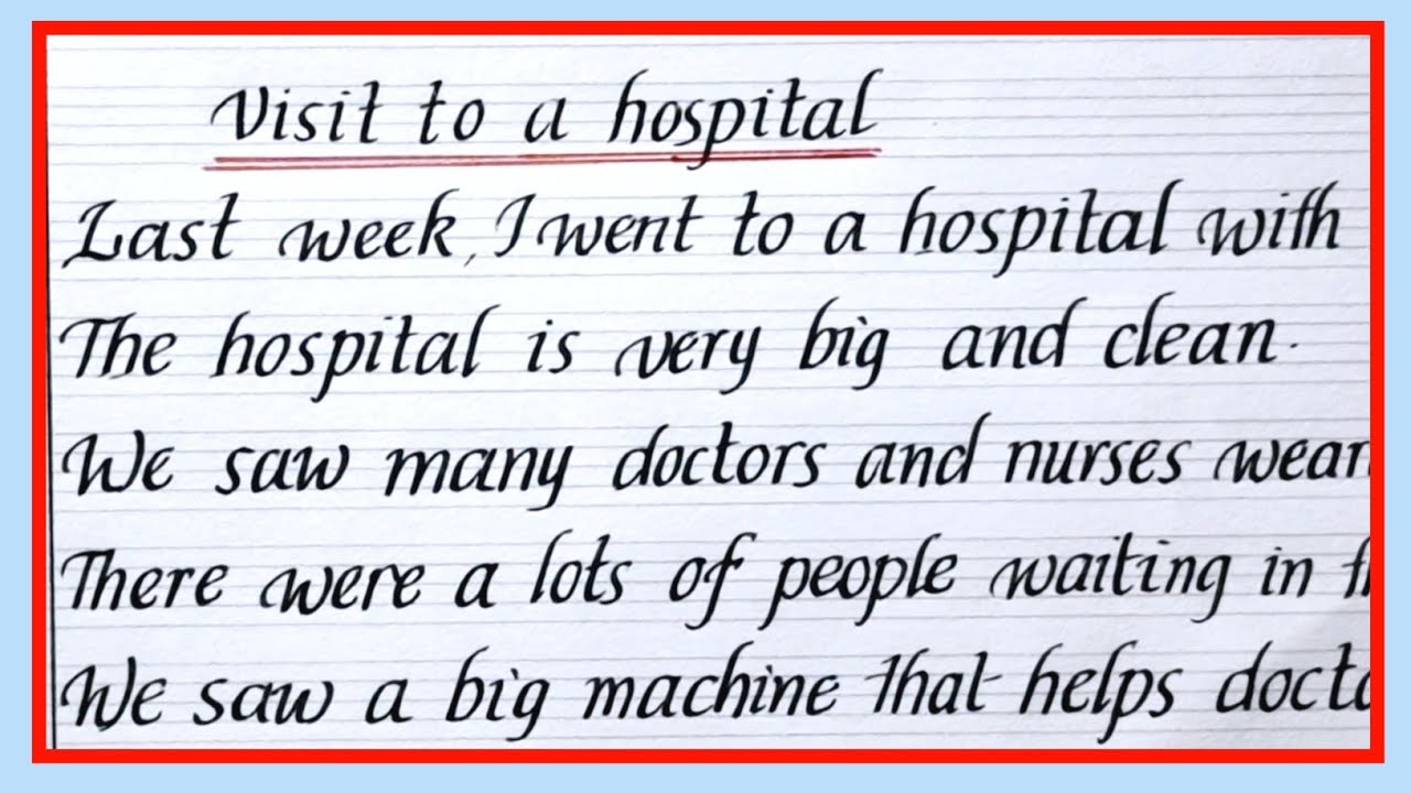 A visit to a hospital essay 10 lines || Visit to hospital essay # ...