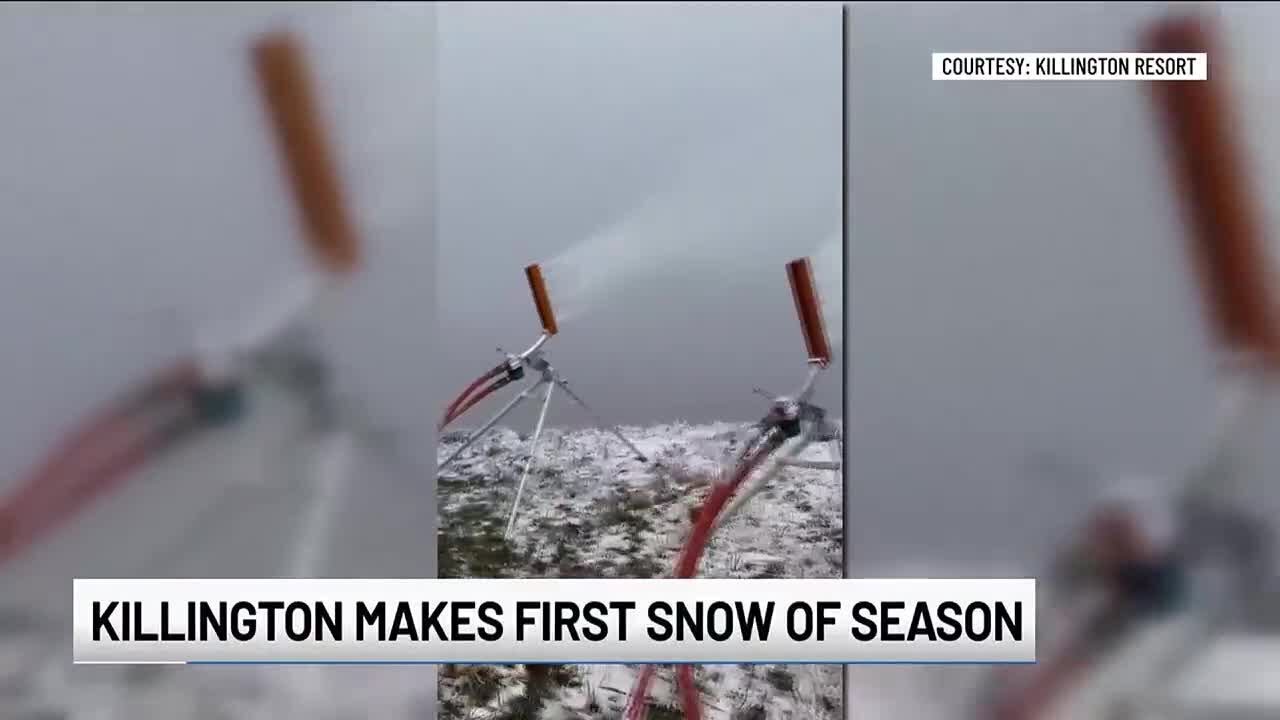 Killington Resort fires up snow guns - YouTube