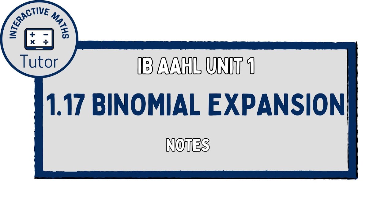 IB Maths AAHL Binomial Expansion - Notes (Pascal's Triangle) - YouTube