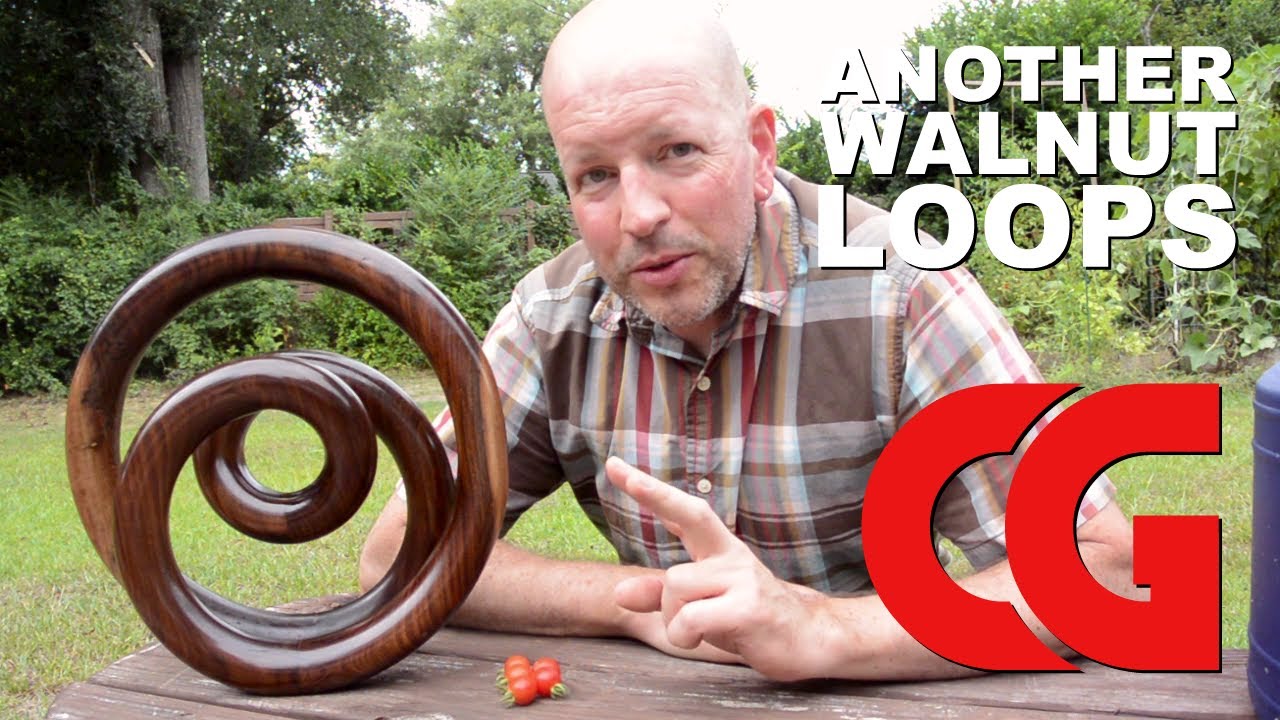 Another Walnut Loops - Woodturning, Art, Sculpture - YouTube