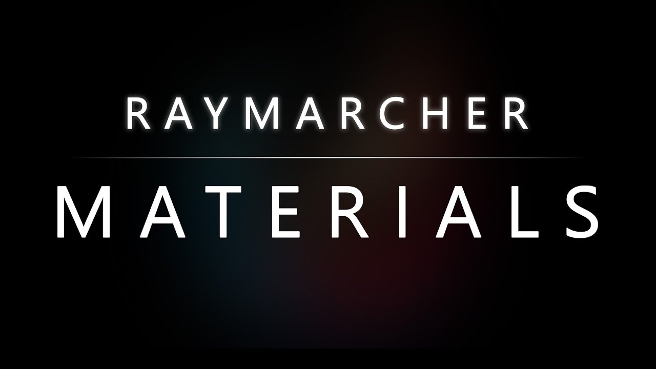 Raymarcher - Video Documentation [Materials] - YouTube