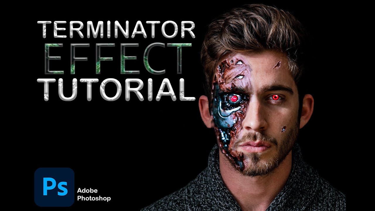 Terminator face effect in adobe photoshop || photoshop tutorial - YouTube