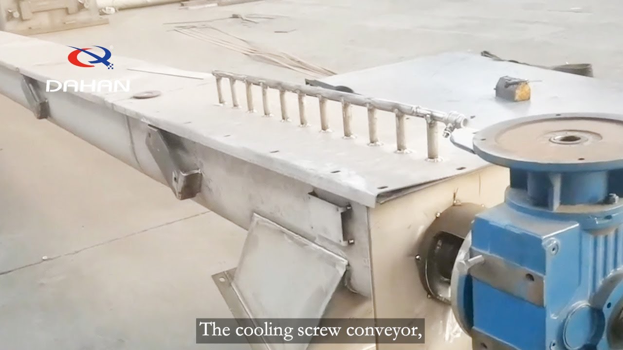 cooling screw conveyor - YouTube