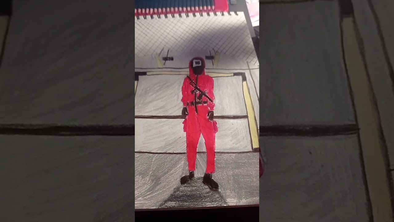 squid game, pink guard #drawing #shorts #squidgame - YouTube