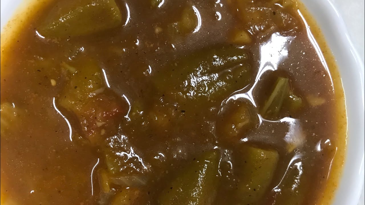 Lady finger soup+squash my own arabic recipe - YouTube