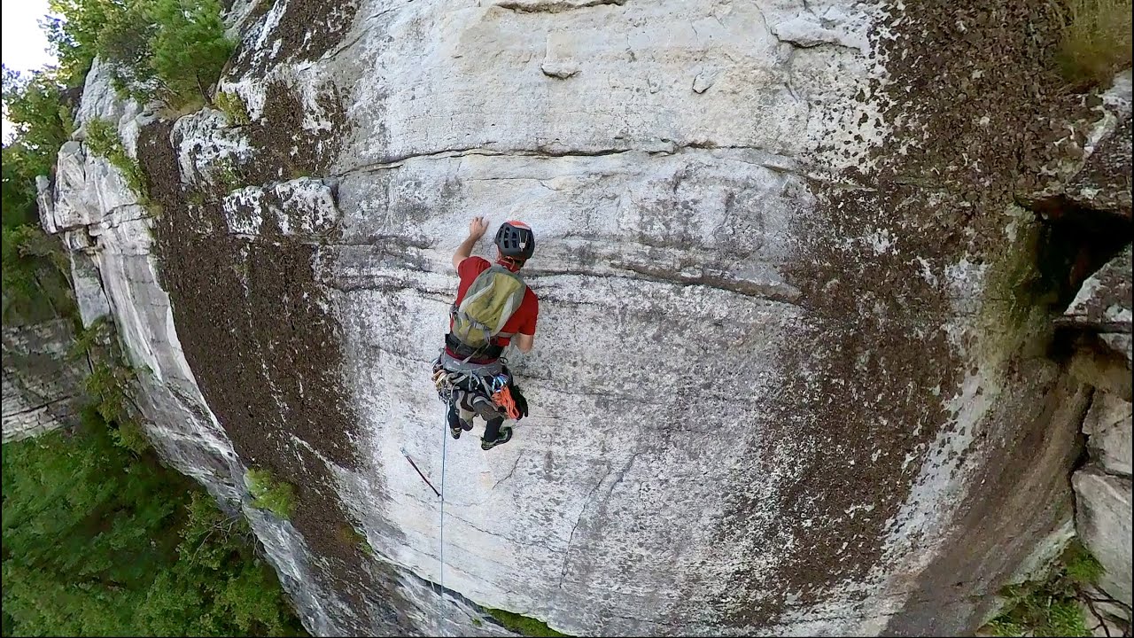Gunks POV Route Beta: "Arrow " (5.8), linking pitches 1 & 2 - YouTube
