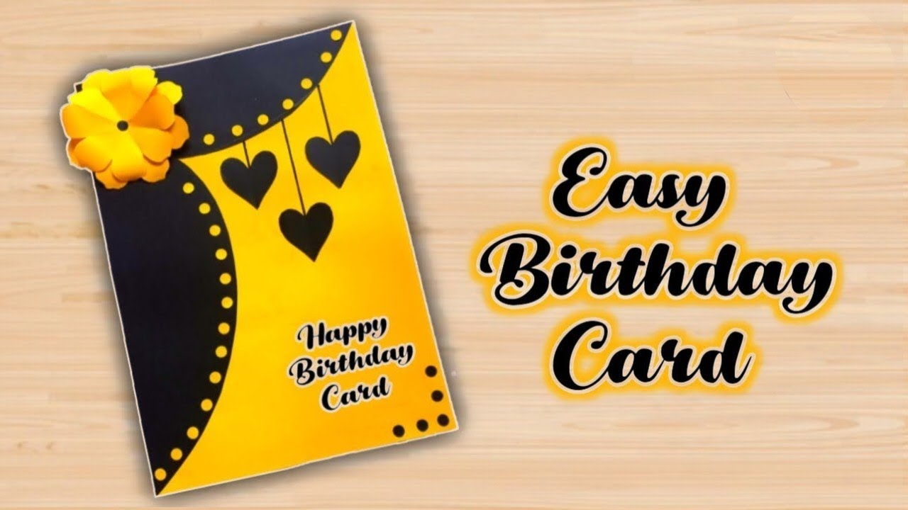 Beautiful happy birthday greeting card design/ how to make happy ...