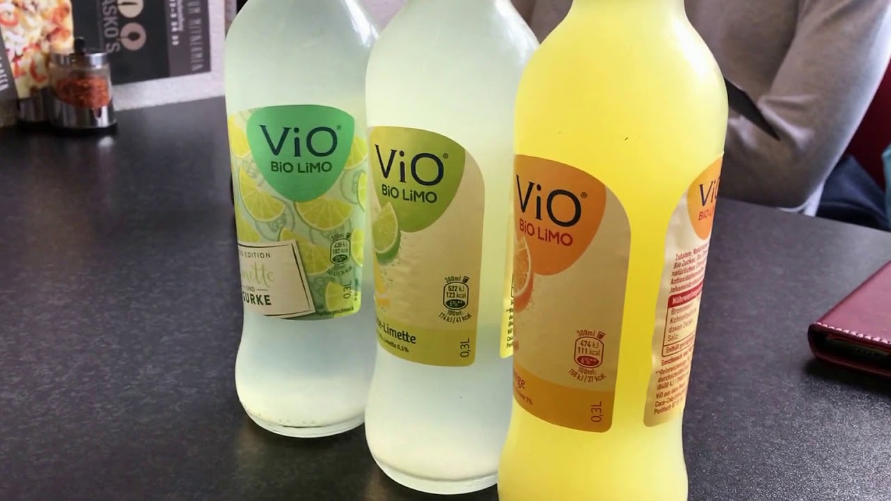 VIO Bio Limo Limonade Schorle Gurke Limette Orange Zitrone Limette ...
