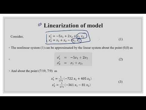 Lecture 6: Linearization of Differential Equation Models - YouTube