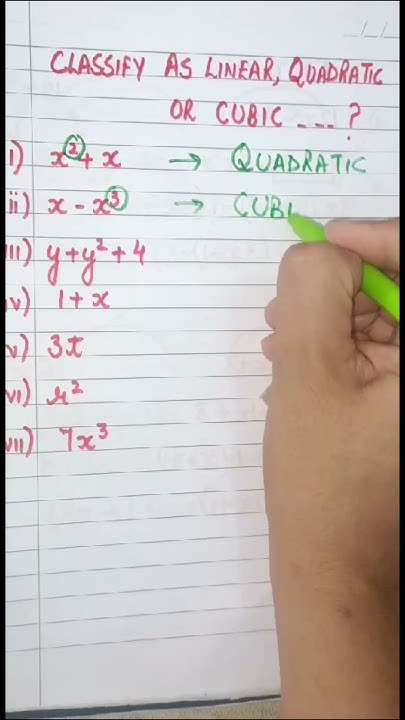 POLYNOMIALS Linear, Quadratic, Cubic? @MathsWithDivyaBajaj ...