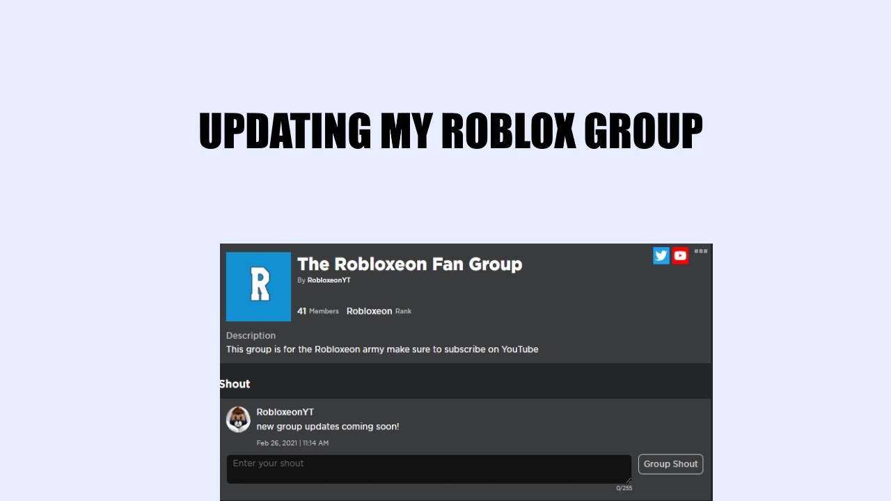 UPDATING My Roblox Group and discord group - YouTube