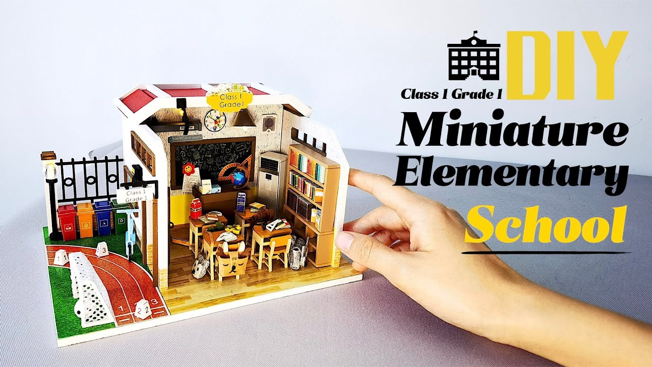 DIY Miniature Dollhouse Kit-Elementary School-Class 1 Grade 1-My ...