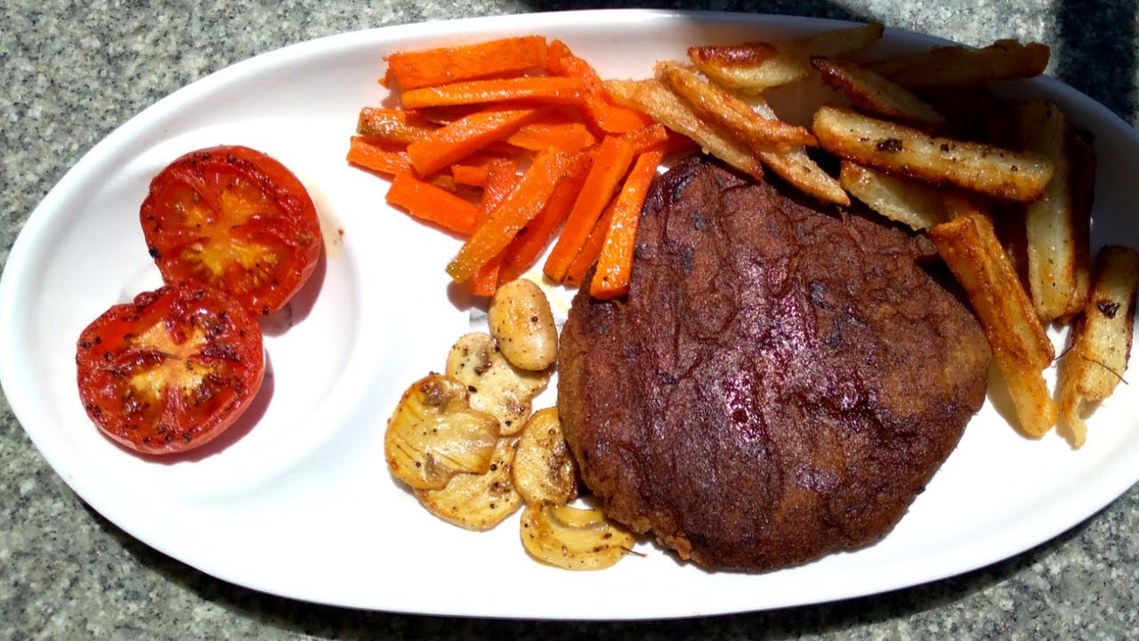 VEGAN STEAKS WITH MIXED VEGETABLES STIR FRY/VEG STEAKS WITH MIXED ...