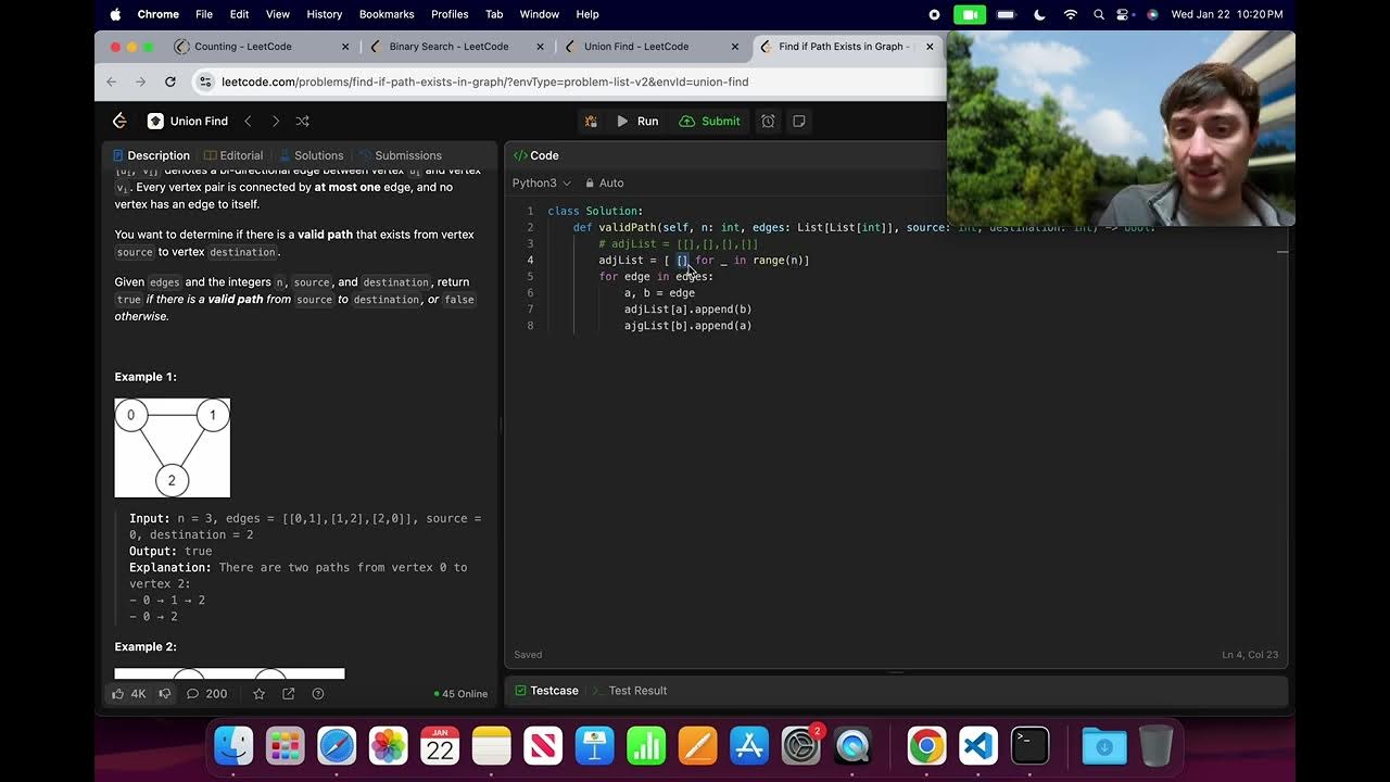 Lazy Leetcode: 1971 Find if Path Exists in Graph - YouTube