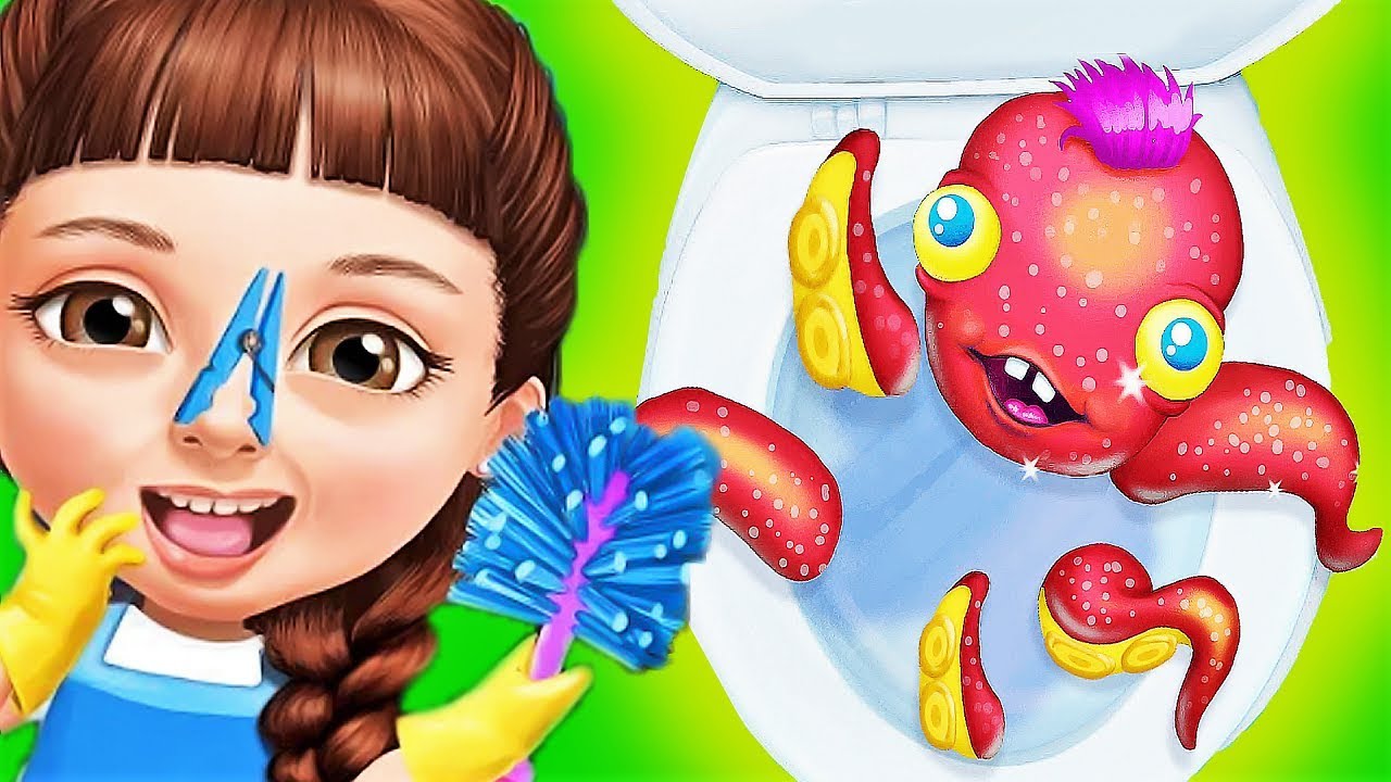 Sweet Baby Girl Have Fun With School Cleaning Games - Play Dress Up ...