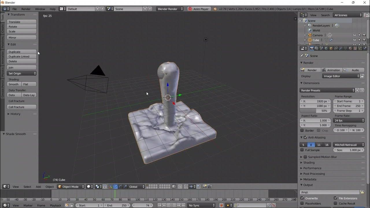 Fluid simulation tutorial in blender - YouTube