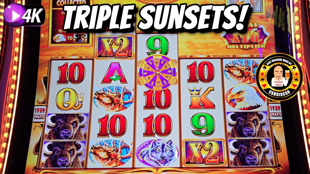 Triple Sunsets During HUGE WIN STREAK on Buffalo Slot Machines - YouTube