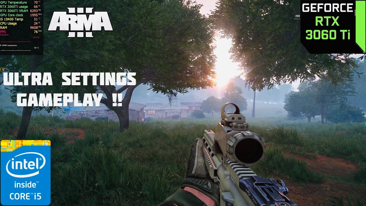 ArmA 3: Maxed out Settings Gameplay PC | RTX 3060 Ti + i5 10400 - YouTube