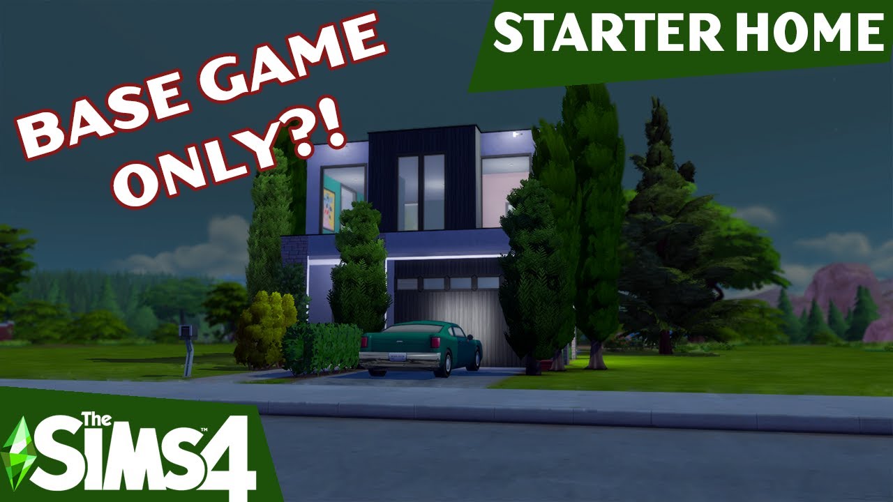 Can I build a Base Game Modern Starter Home?? | Sims 4 Speed Build ...
