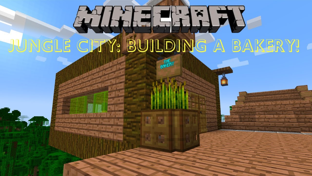 Minecraft Jungle city: building a bakery! - YouTube