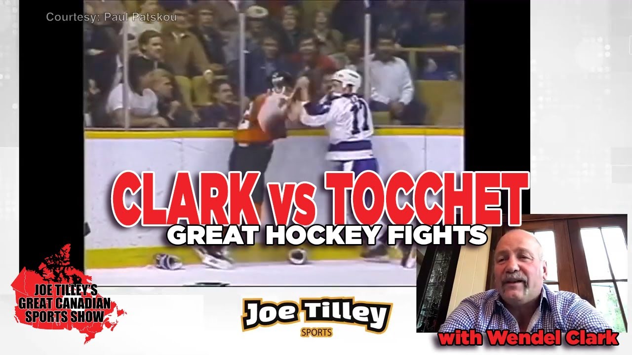 GREAT HOCKEY FIGHTS: Wendel Clark VS Rick Tocchet: BREAKDOWN // FULL ...